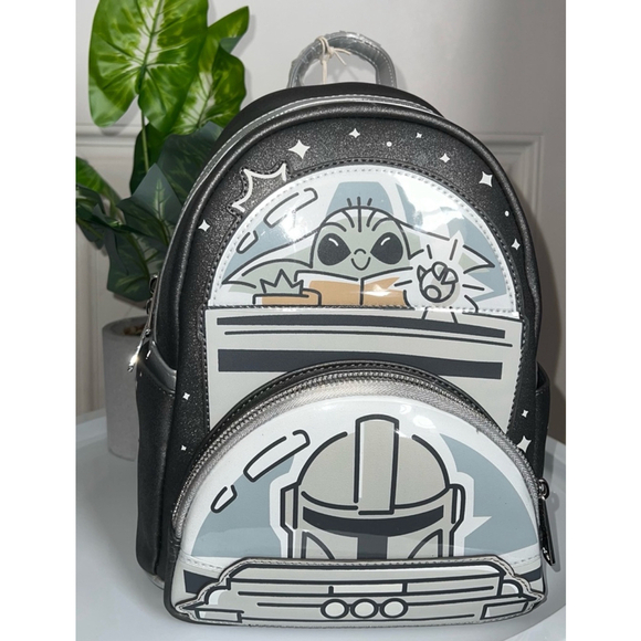 Loungefly | Bags | Loungefly Star Wars Mandalorian Mini Backpack Black ...